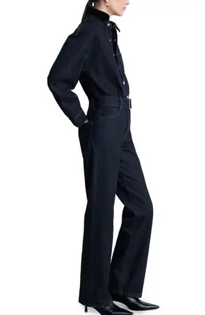 Mango Belted Long-sleeve Jumpsuit