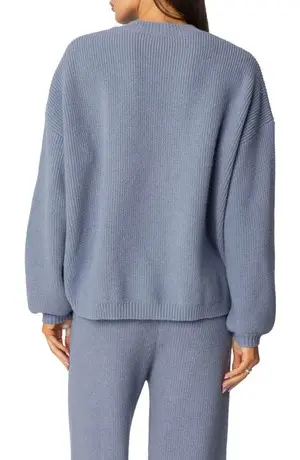 EDIKTED Kris Crewneck Zip Sweater