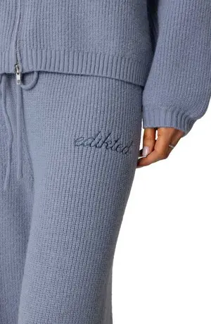 EDIKTED Kris Ribbed Wide Leg Sweatpants