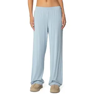 EDIKTED Jeanette Pajama Pants - Light-blue