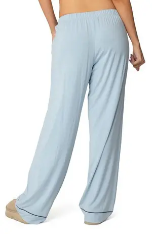 EDIKTED Jeanette Pajama Pants - Light-blue