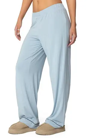 EDIKTED Jeanette Pajama Pants - Light-blue