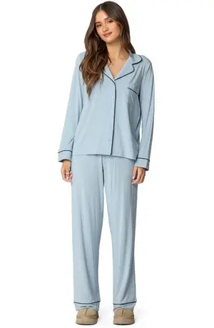 EDIKTED Jeanette Pajama Pants - Light-blue