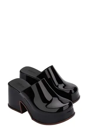 Melissa Mia Platform Mule - Black/brown