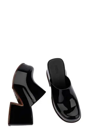 Melissa Mia Platform Mule - Black/brown