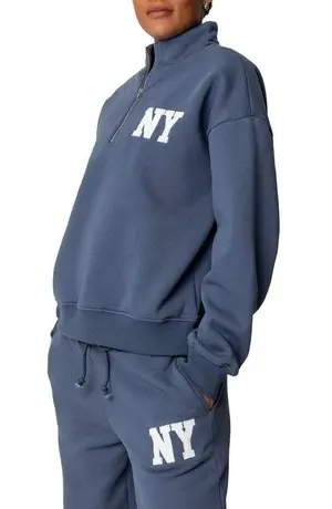 EDIKTED Ny Quarter Zip Sweatshirt