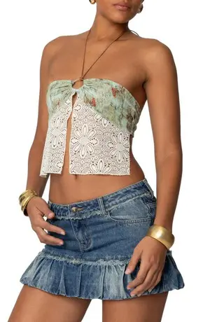 EDIKTED Kloe Backless Halter Top