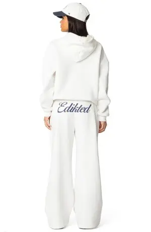 EDIKTED Oversized Fleece Hoodie - White