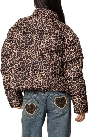 EDIKTED Dalya Print Puffer Jacket