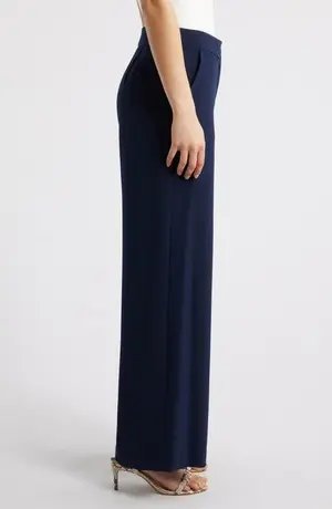 TAHARI ASL Wide Leg Pants - Deep Navy