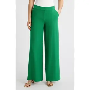 TAHARI ASL Wide Leg Pants - Emerald
