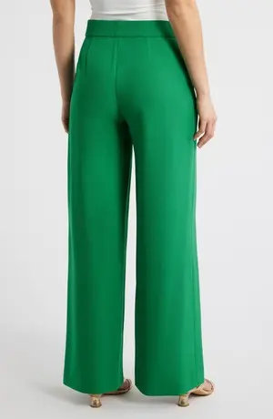 TAHARI ASL Wide Leg Pants - Emerald