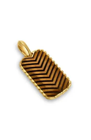 David Yurman Chevron Tag Pendant - Gold