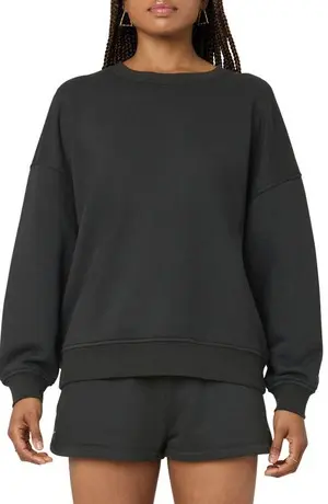 FLORENCE BY MILLS Cozy Crush Oversize Sweatshirt - Black