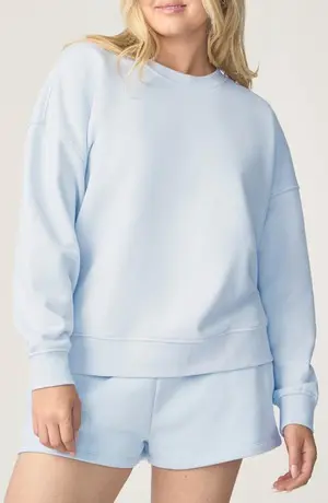 FLORENCE BY MILLS Cozy Crush Oversize Sweatshirt - Halogen Blue