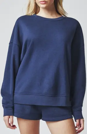 FLORENCE BY MILLS Cozy Crush Oversize Sweatshirt - Navy
