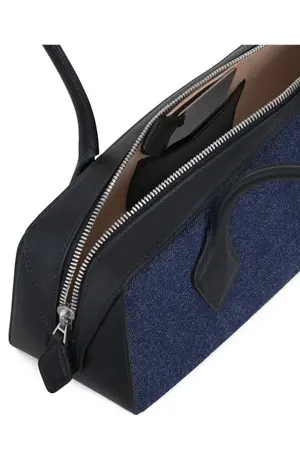 Alaïa Medium Le Teckel Denim East/west Shoulder Bag - Bleu Denim
