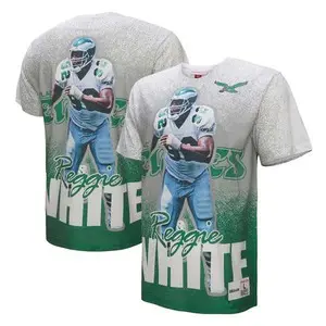 Mitchell & Ness Reggie White Philadelphia Eagles Burst Retired Player T-shirt - Gray