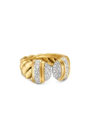 David Yurman Sculpted Cable Open Cocktail Ring - Diamond