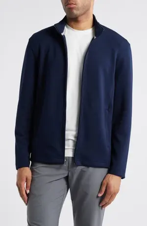 Johnston & Murphy Relaxed Fit Zip-up Sweatshirt - Navy