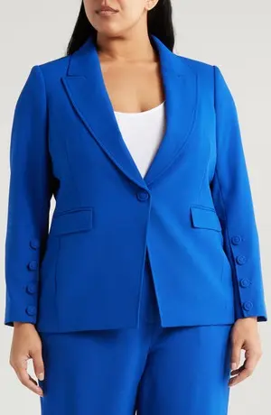 TAHARI ASL One-button Blazer - Cobalt