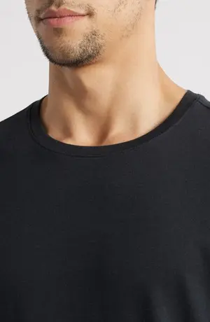 Johnston & Murphy Essential Pima Cotton & Modal T-shirt - Black