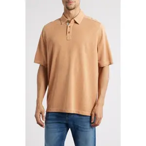 Johnston & Murphy Vintage Slub Polo - Ginger
