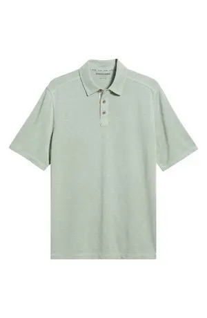 Johnston & Murphy Vintage Slub Jersey Polo - Sage