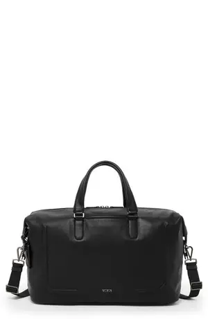 Tumi Nelson Leather Duffle Bag - Black Bombe