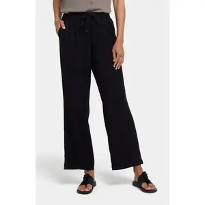 NYDJ Relaxed Tie Waist Linen Blend Pants