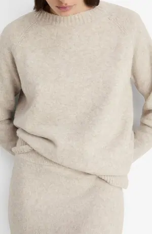 Mango Relaxed Crewneck Sweater - Beige