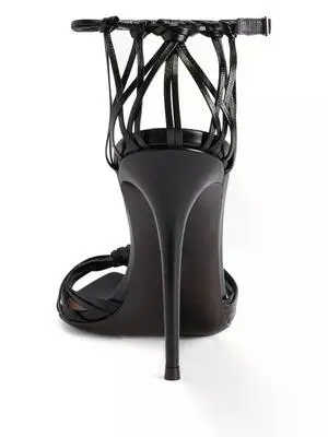 GIUSEPPE ZANOTTI 105mm Intriigo Knot Sandals - Black