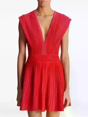 Balmain Raised-seam Mini Dress - Pink