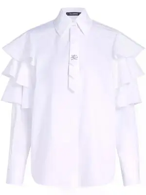 Karl Lagerfeld X Joann Tie Blouse - White