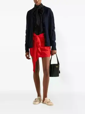 Prada Crepe De Chine Mini Skirt