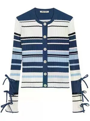 Ports 1961 Striped Cardigan - Blue