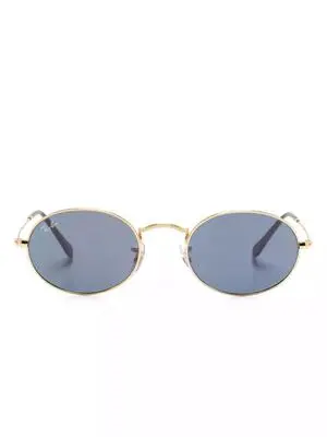 Ray-ban Oval-frame Sunglasses - Gold