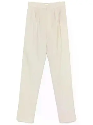Saint Laurent Wool Trousers - Neutrals