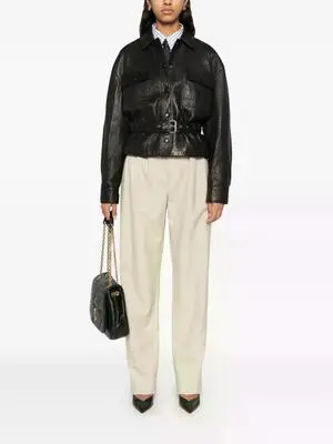 Saint Laurent Wool Trousers - Neutrals