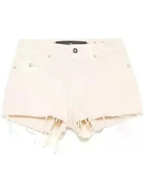 John Richmond Frayed-hem Shorts - Neutrals