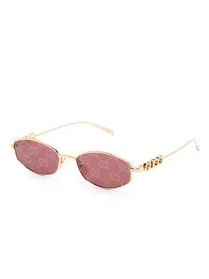 Gucci Geometric-frame Sunglasses - Gold