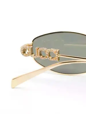 Gucci Geometric-frame Sunglasses - Gold