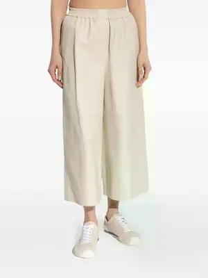 Loewe Cropped Leather Trousers