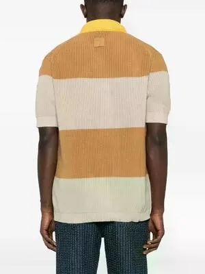 Fendi Striped Polo Shirt - Brown