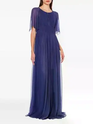 Alberta Ferretti Plissé Maxi Dress