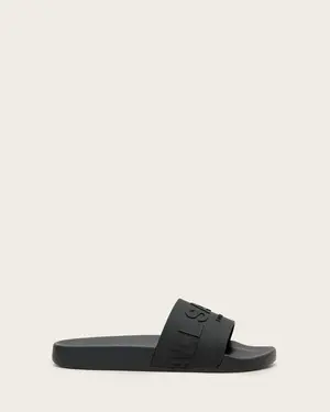 ALLSAINTS Biggy Slip-on Logo Sliders - Black