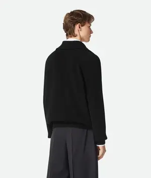 Bottega Veneta Cotton English Rib Cardigan - Black