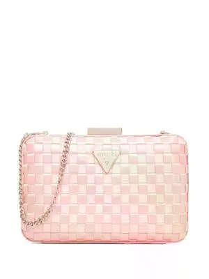 Guess Logo-plaque Clutch - Pink
