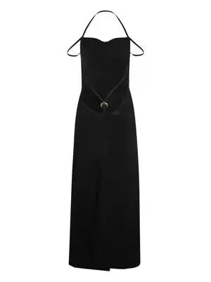 MARINE SERRE Halterneck Maxi Dress With Open Back