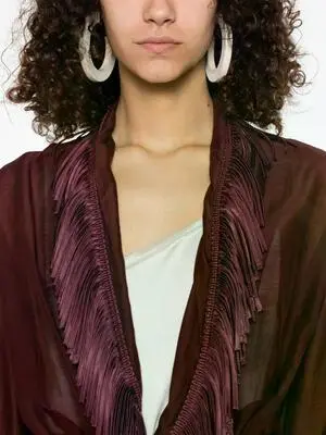 FORTE_FORTE Fringed-detailing Coat